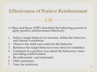 Learning principles for behaviour modification | PPTX