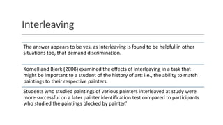 Applying Learning Principles based on Cognitive Science to Improve ...