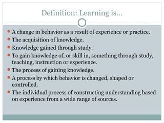 Learning process | PPT
