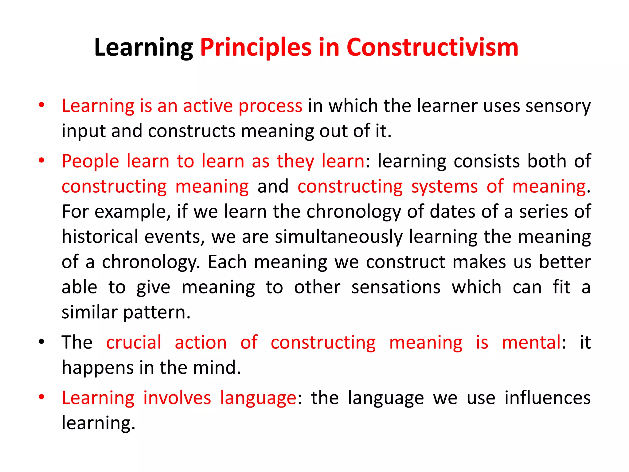 Learning Process: Behaviorism, Cognitivism and Constructivism | PPTX