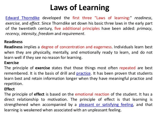 😍 Thorndike learning process. Connectionism (Edward L. Thorndike. 2019 ...