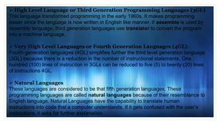 Learning programming | PPTX | Programming Languages | Computing