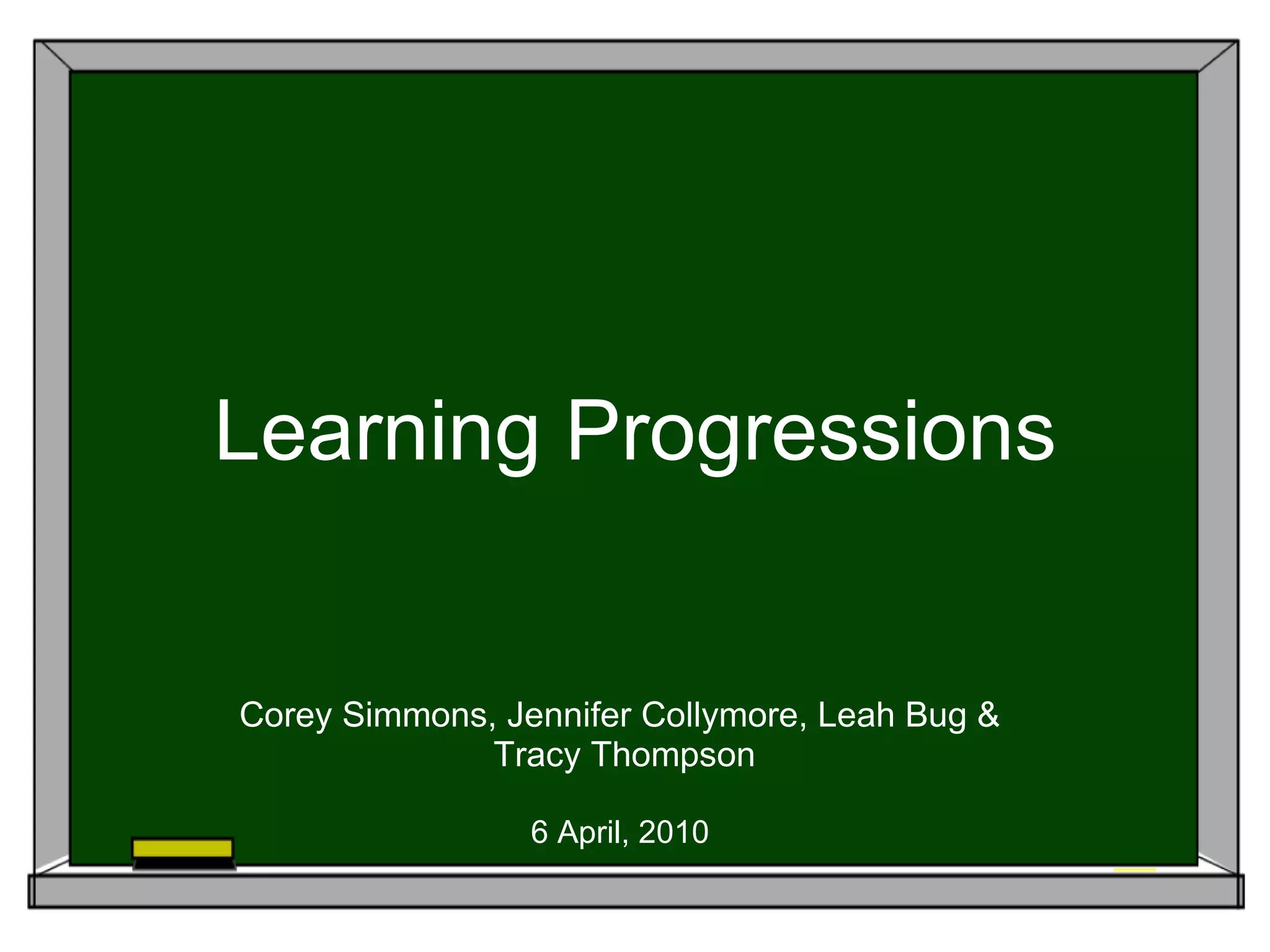 Learning Progressions | PPT