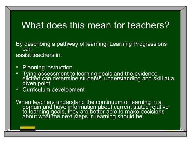 Learning Progressions | PPT