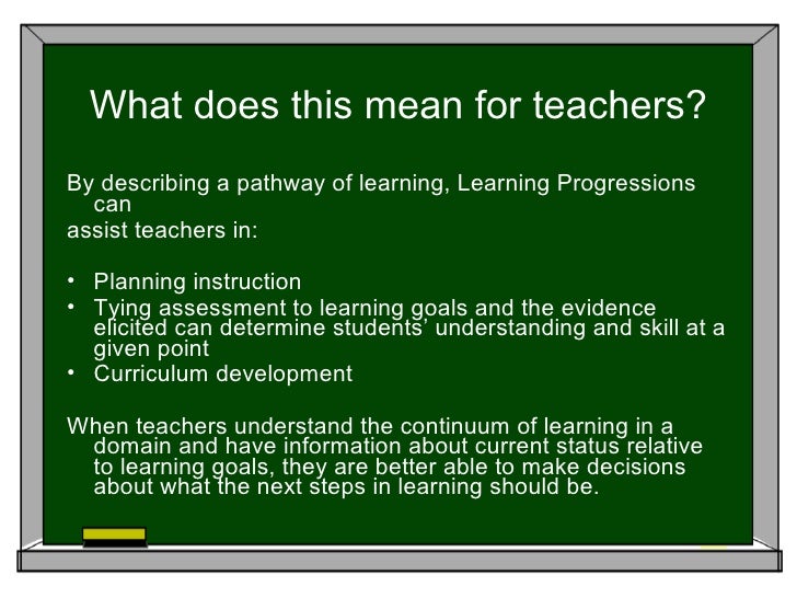 Learning Progression Template