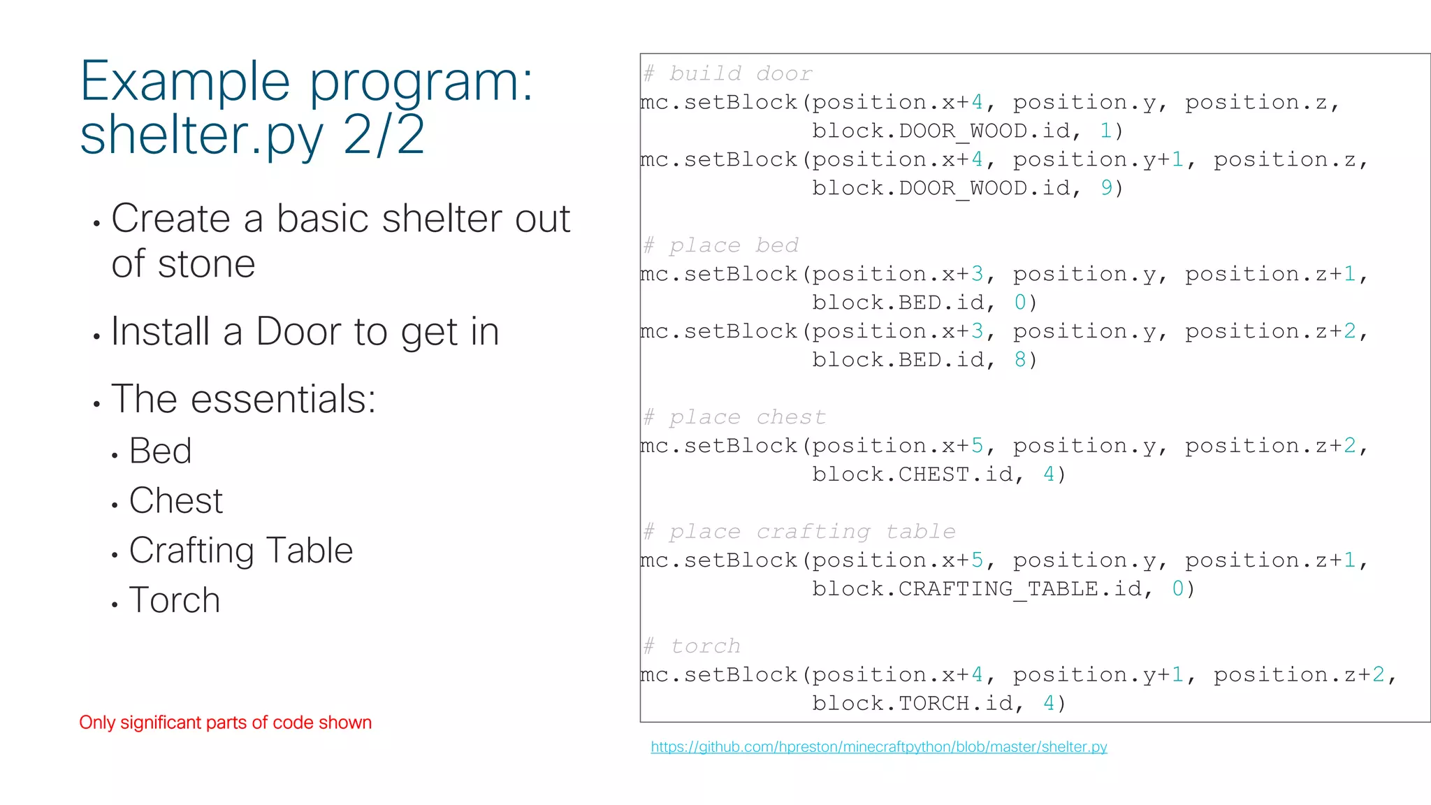 Learning Python with Minecraft and my Dad - PyOhio 2018 | PPT