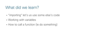 Learning Python with Minecraft and my Dad - PyOhio 2018 | PPT