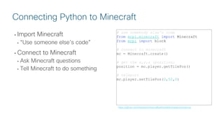 Learning Python with Minecraft and my Dad - PyOhio 2018 | PPT