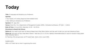 Learning R and Teaching R | PPT