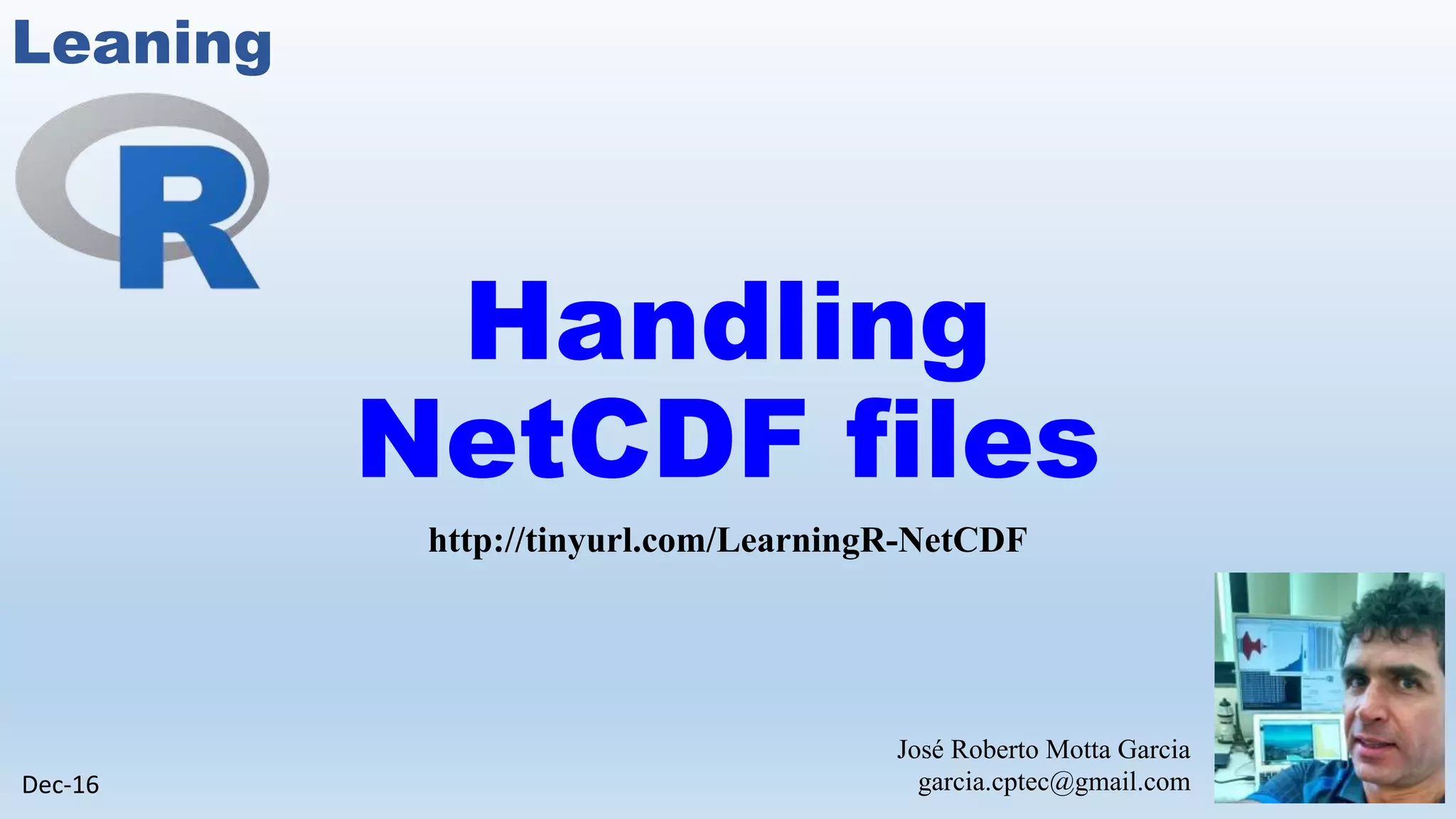 Learning R - Handling NetCDF files | PPTX