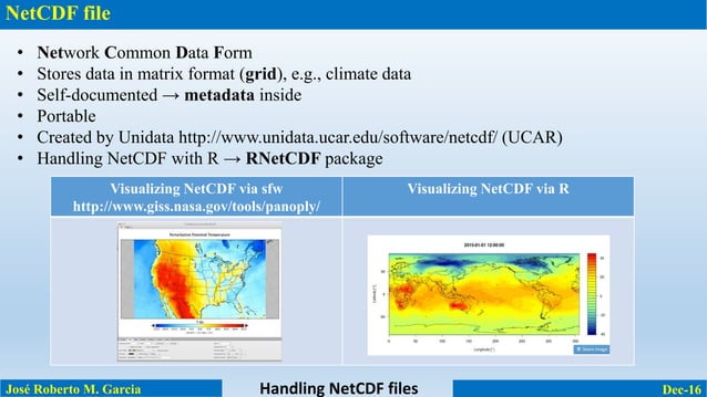 Learning R - Handling NetCDF files | PPTX