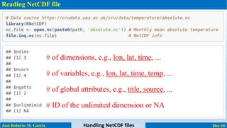Learning R - Handling NetCDF files | PPTX
