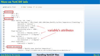 Learning R - Handling NetCDF files | PPTX