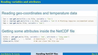 Learning R - Handling NetCDF files | PPTX