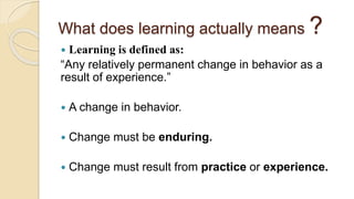 Learning refines and elevates the mind | PPTX | Education