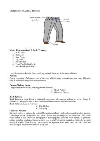 Learning Reflection of Apparel Manufacturing (Short) | PDF