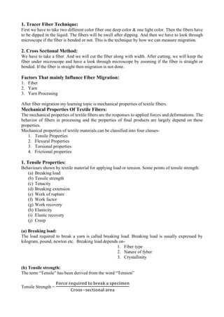 Learning Reflection of Textile Physics II | PDF