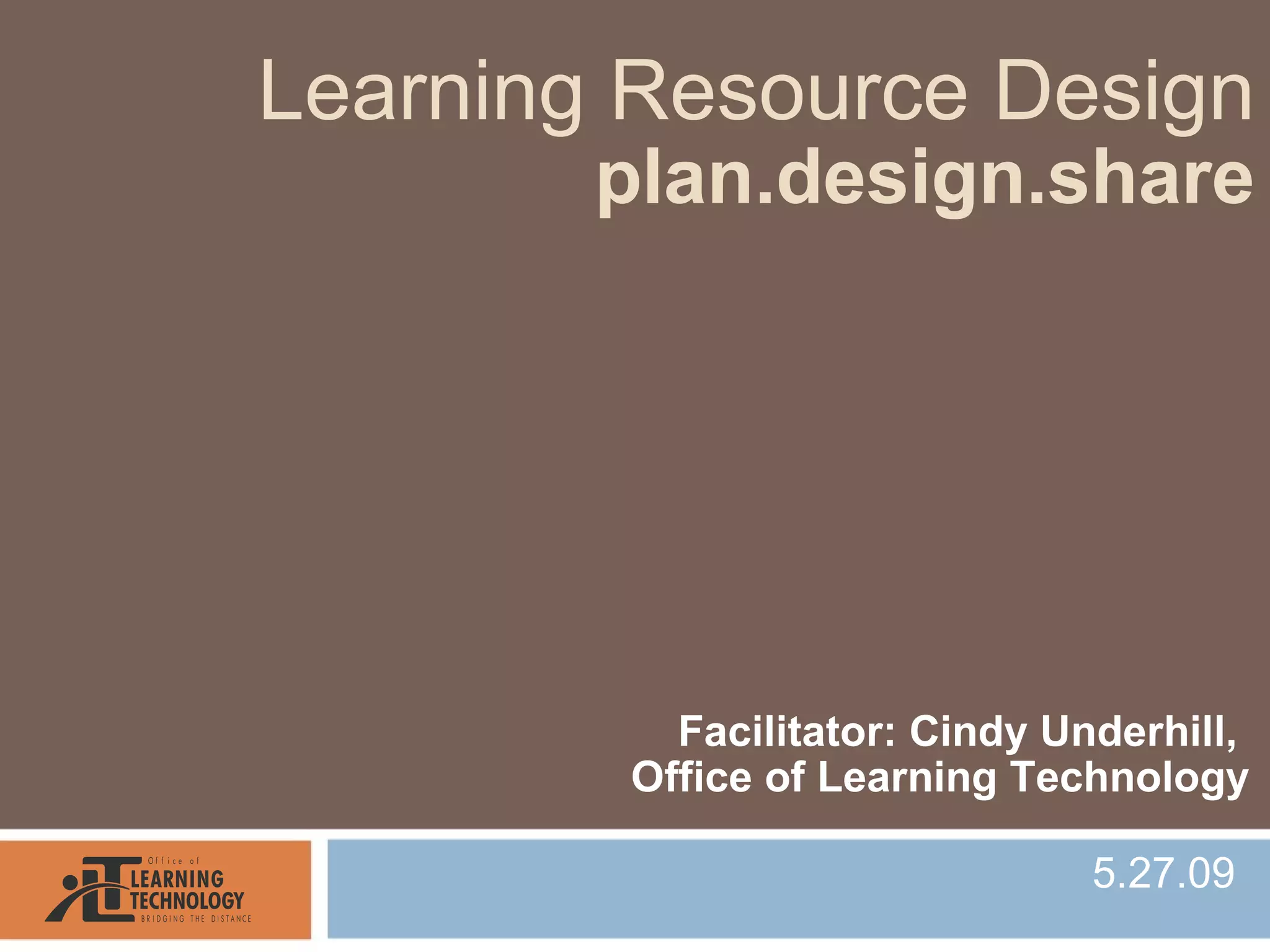 Learning Resource Design | PPT