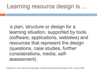 Learning Resource Design | PPT