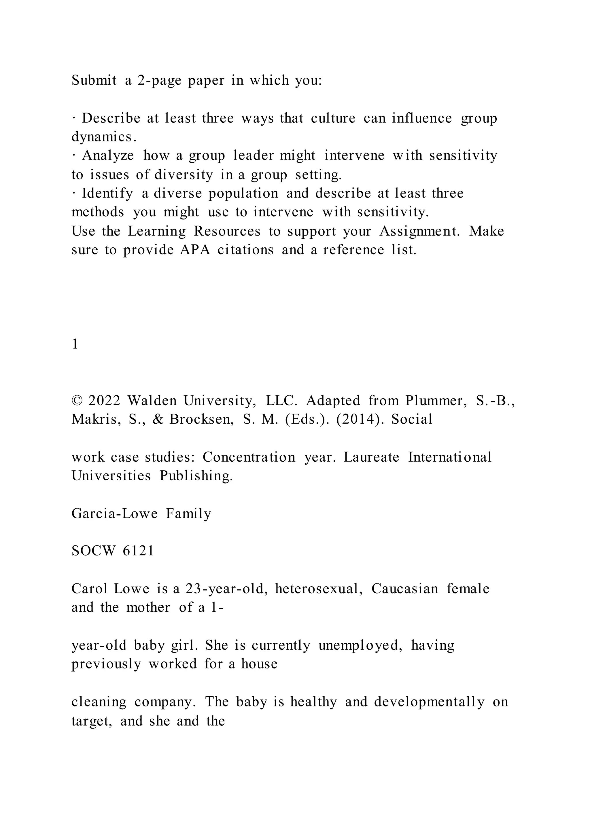 Learning ResourcesRequired ReadingsToseland, R. W., & Rivas, R | DOCX
