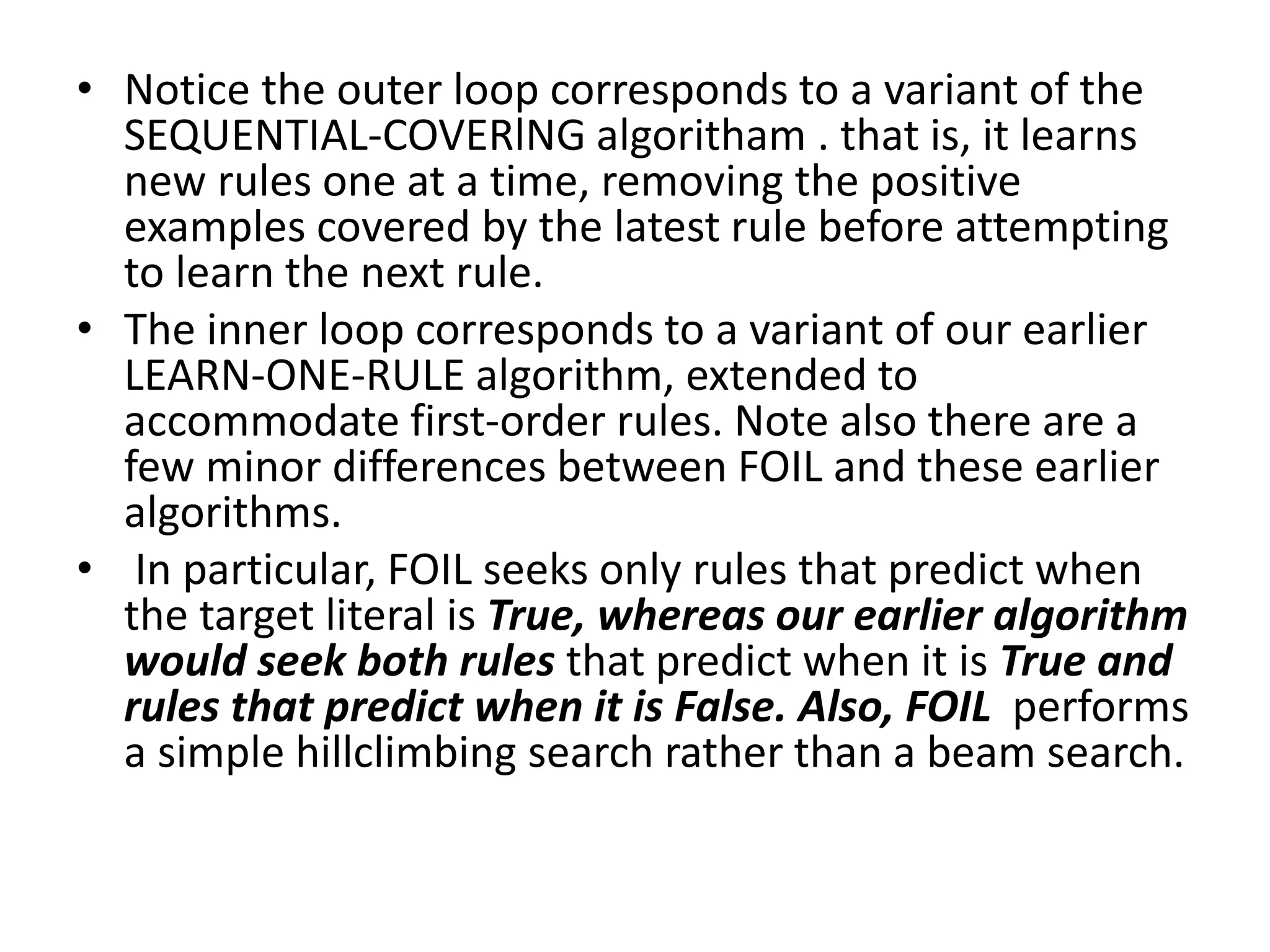 Learning rule of first order rules | PPTX