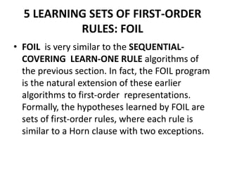 Learning rule of first order rules | PPTX