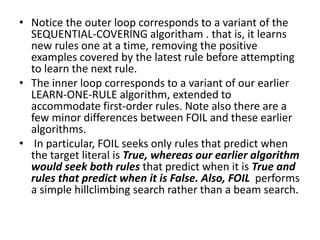 Learning rule of first order rules | PPTX