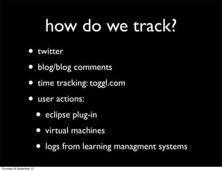 Learning Analytics & Learnscapes. | PPT