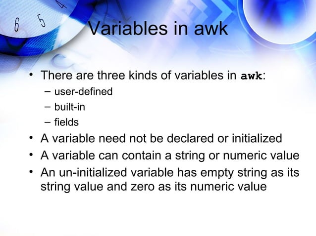 Learning sed and awk | PPT | Programming Languages | Computing