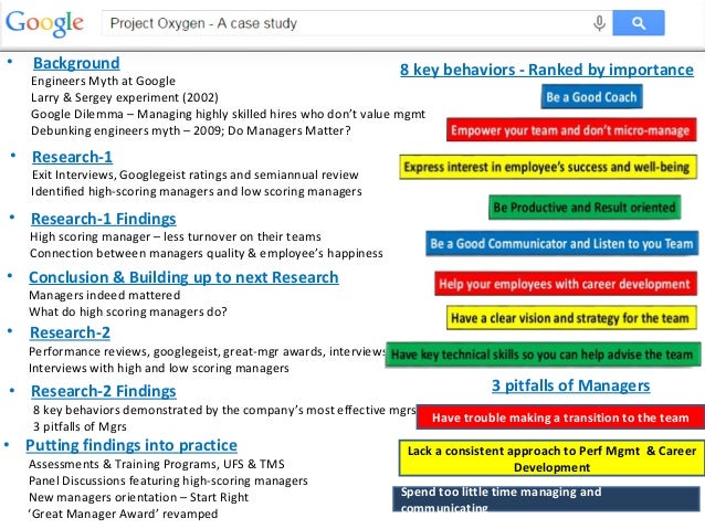 Google's Project Oxygen