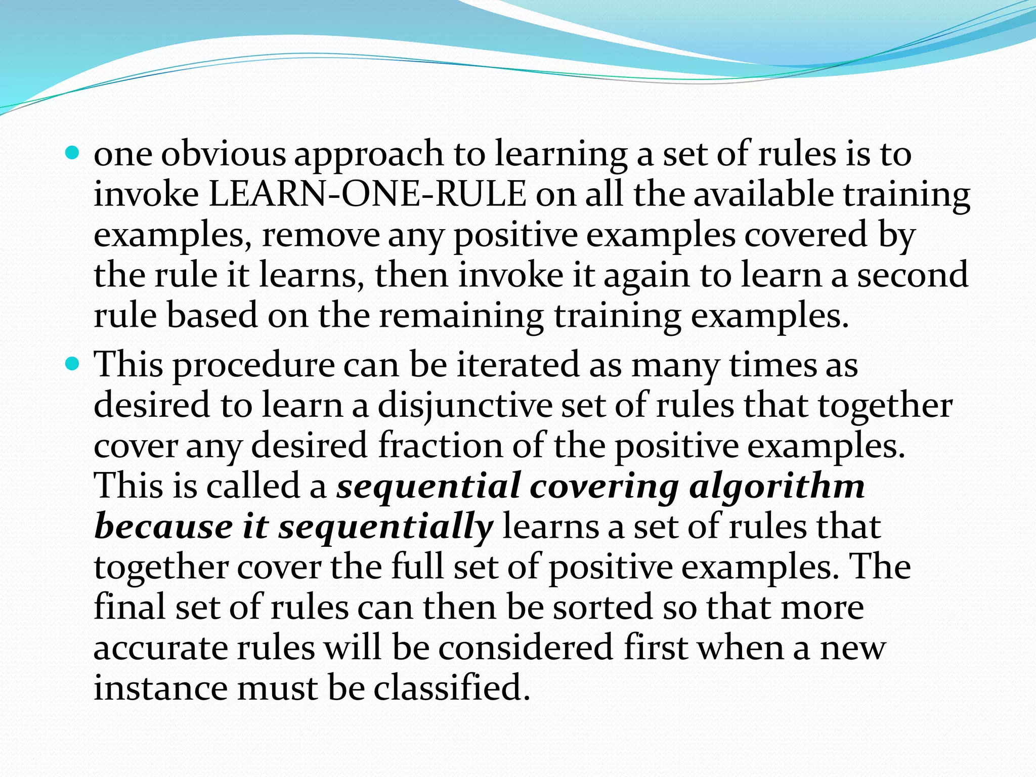 Learning set of rules | PPTX