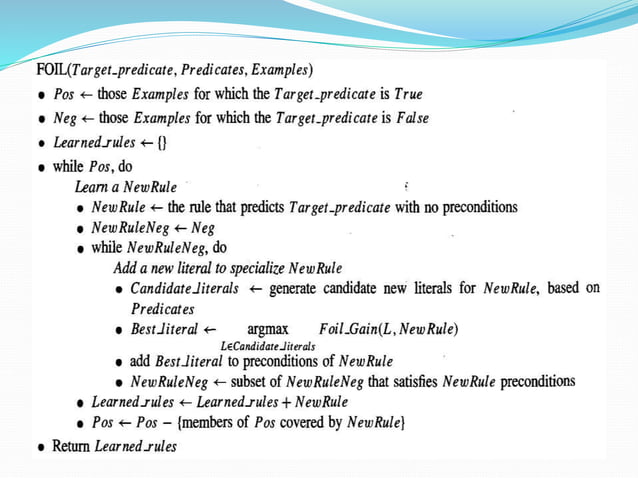 Learning set of rules | PPTX | Programming Languages | Computing