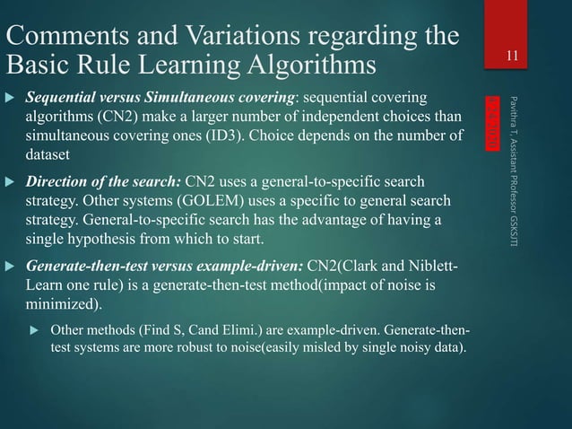 Learning Sets Of Rules Sequential Learning Algorithmfoil Ppt