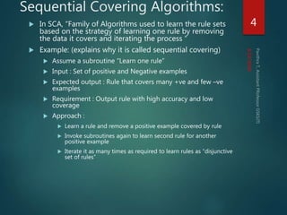 Learning sets of rules, Sequential Learning Algorithm,FOIL | PPT