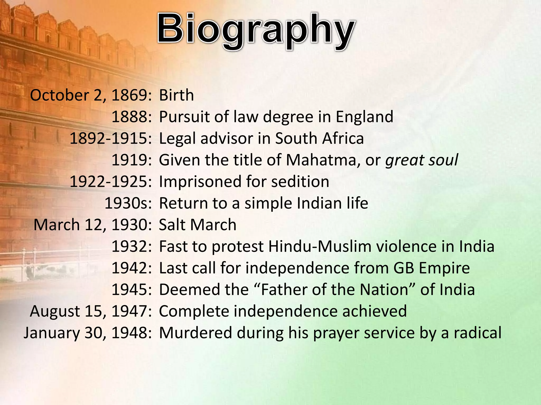 Learnings From Mahatma Gandhi | PPT