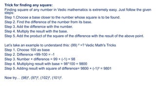 Learning short cuts of vedic mathematics | PPTX