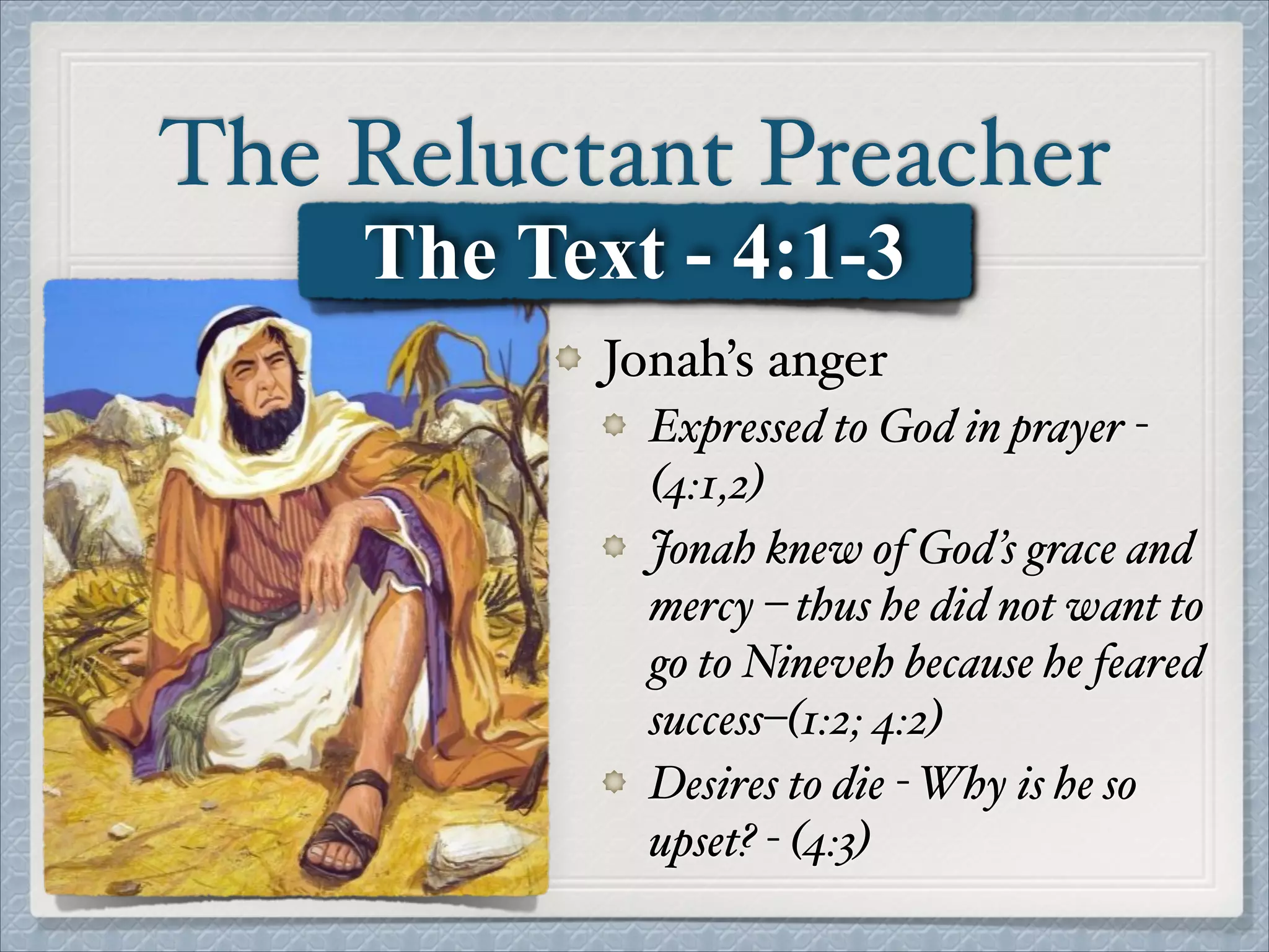Jonah, The Reluctant Preacher | PDF