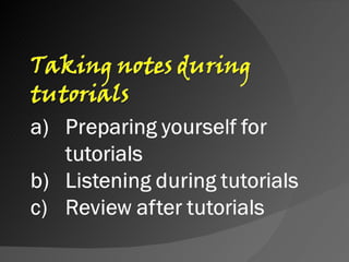 Learning Skills 3 Note Making And Note Taking Skills Slides | PPT