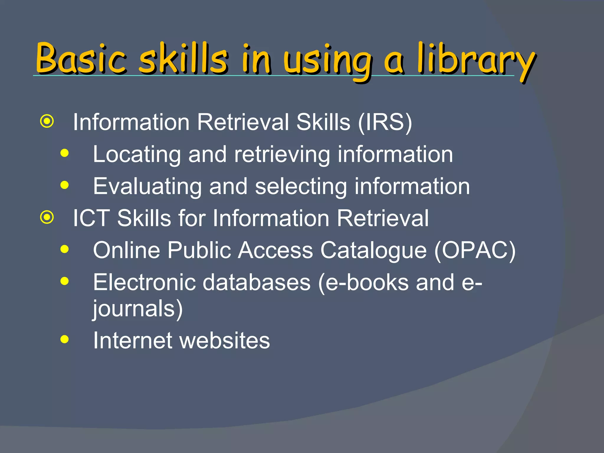 Learning Skills 6 Information Gathering Process Slides | PPT