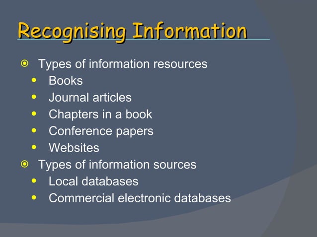 Learning Skills 6 Information Gathering Process Slides | PPT