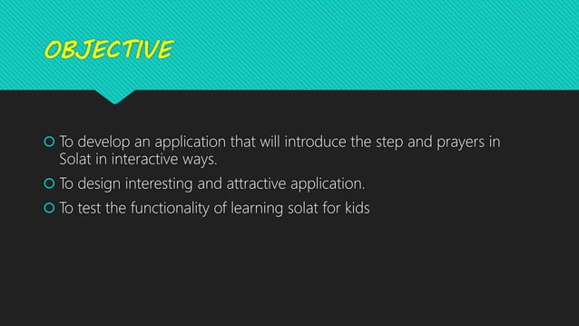 Learning solat using mobile application | PPT