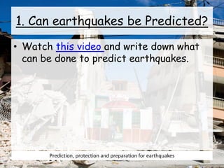 Learning space earthquakes and 3 p' bs | PPT