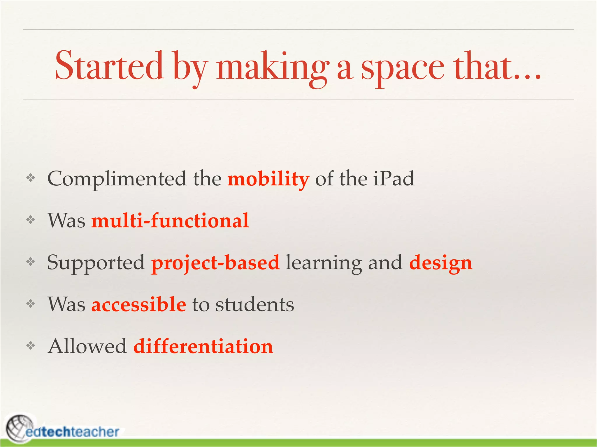 How to redesign your classroom learning spaces | PPT