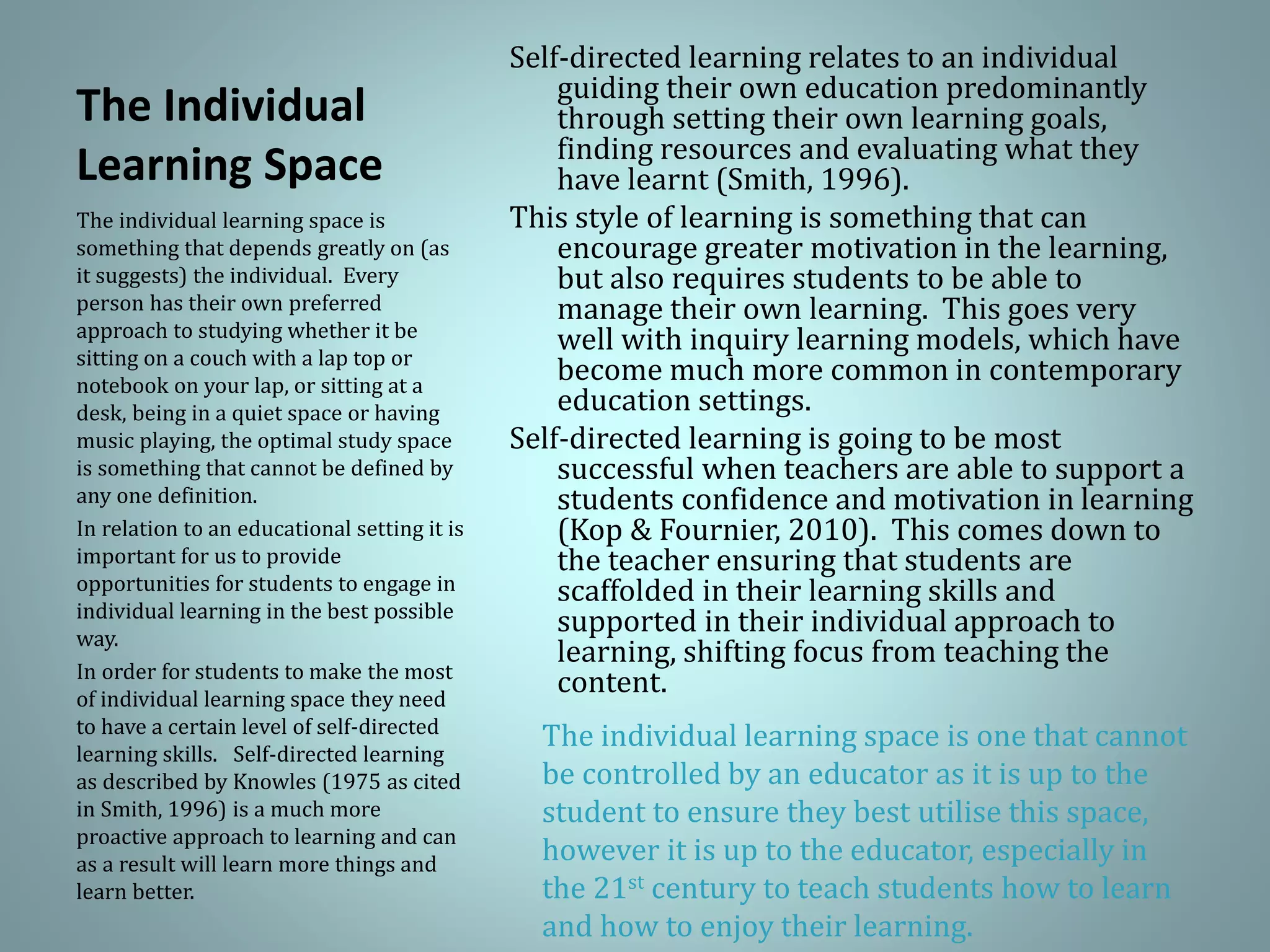 Learning spaces | PPTX