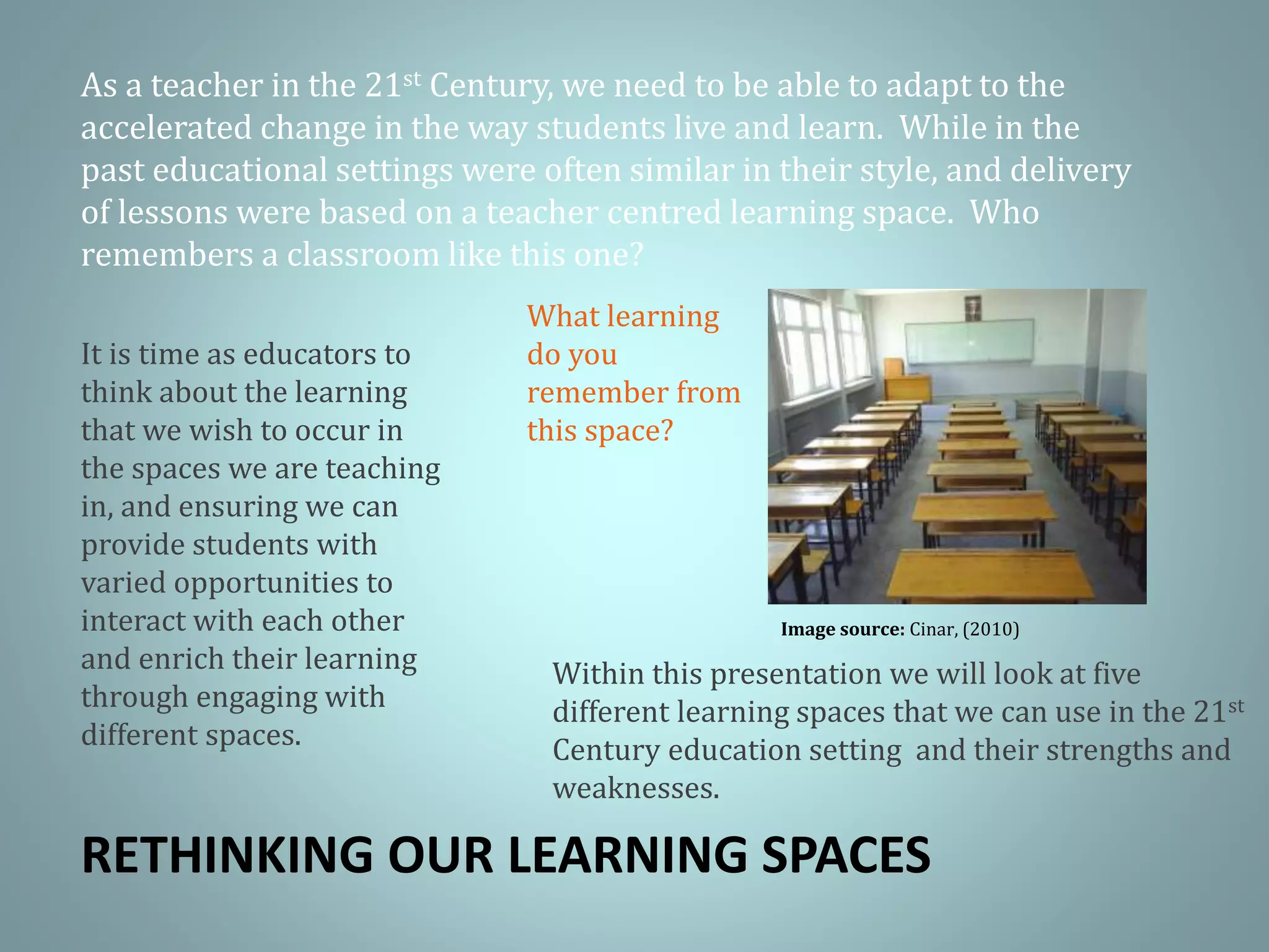 Learning spaces | PPTX