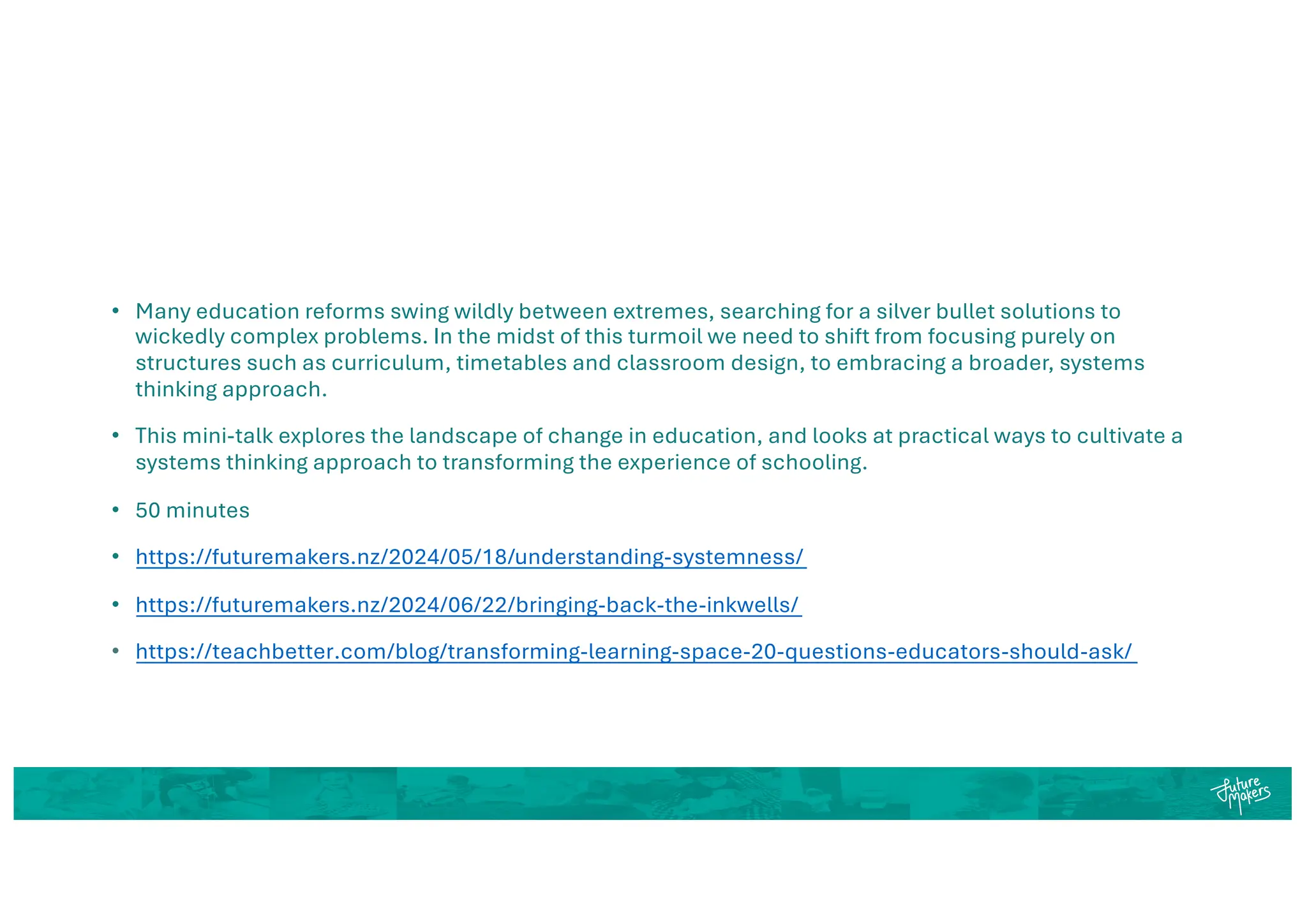 Educational transformation is about System, not structures | PPT