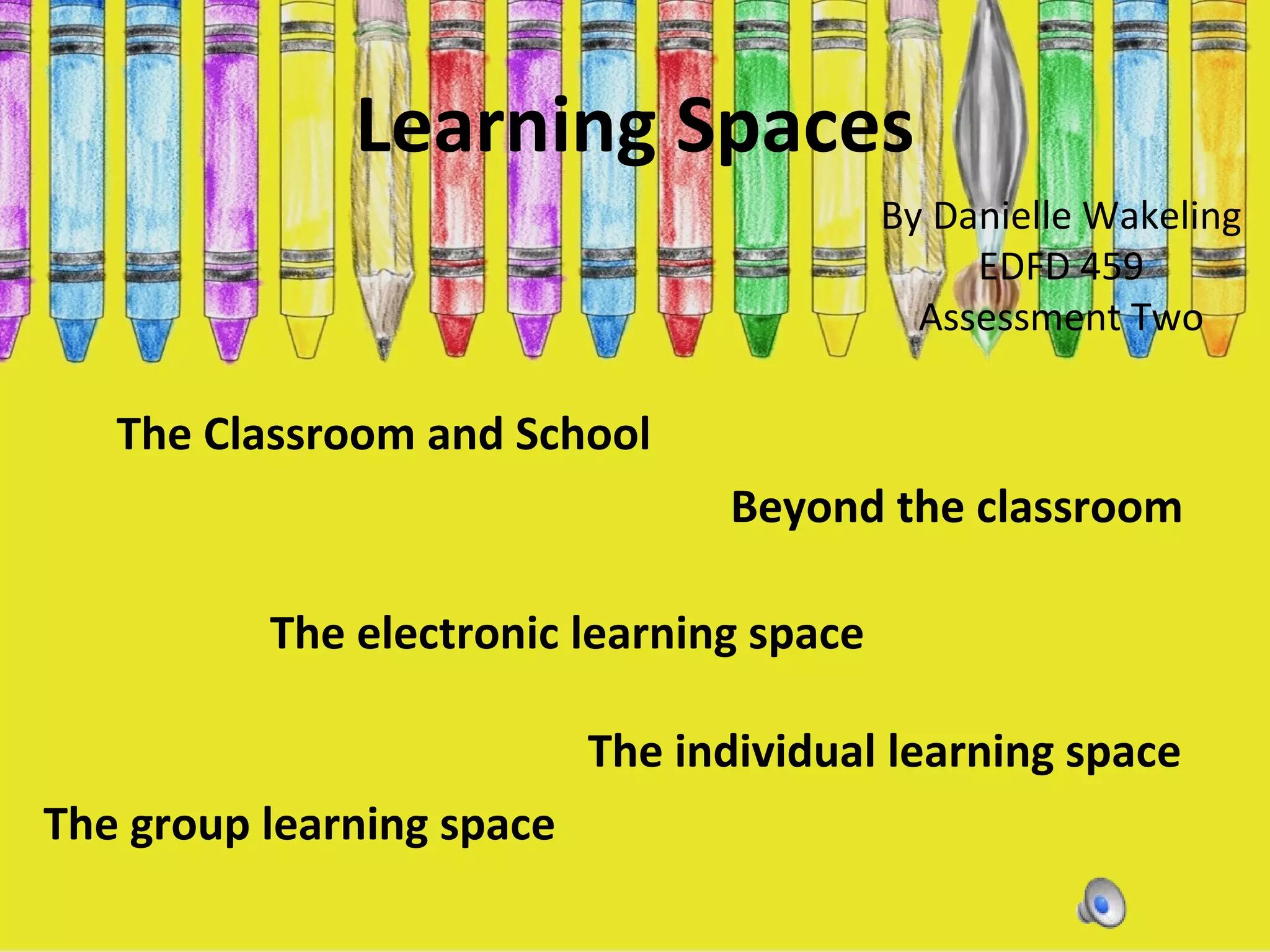 Learning spaces presentation | PPT