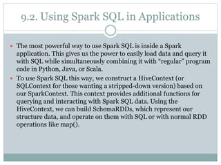 Learning spark ch09 - Spark SQL | PPT