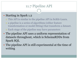 Learning spark ch11 - Machine Learning with MLlib | PPTX