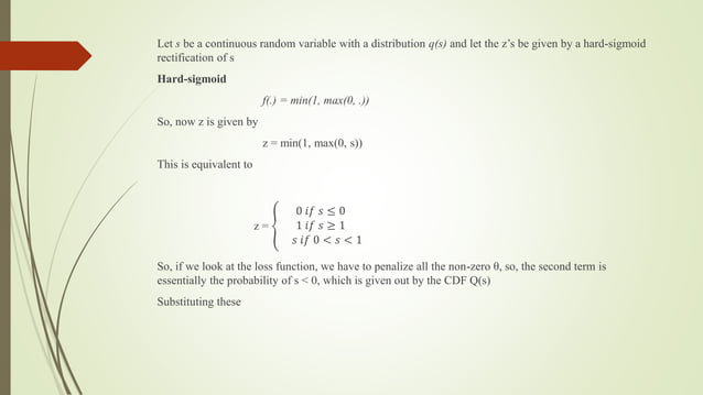Learning Sparse Neural Networks Using L0 Regularization Ppt